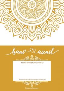 DIY by Reisha: Desain Undangan Pernikahan Hani & Aznil