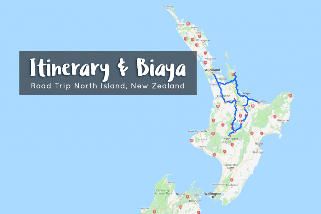 Itinerary dan Biaya Road Trip di North Island NZ, Autumn 2019